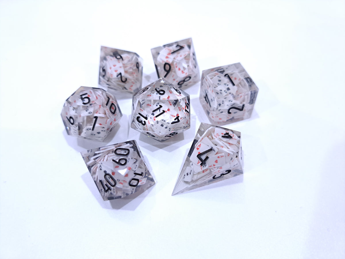 Ace Dice black ink [Handmade Dice Set] – OUMCRAFT